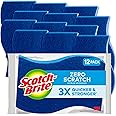Amazon.com: Scotch-Brite Zero Scratch Scrub Sponges, 12 Kitchen Sponges ...