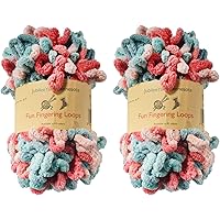 Amazon.com: JubileeYarn Fun Finger Loops Yarn - Polyester Jumbo Loop ...