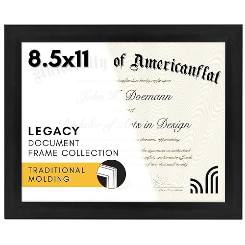 Americanflat 8.5x11 Diploma Frame with Shatter-Resistant Glass ...