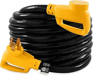 Amazon.com: Camco Extension Cord, PowerGrip Heavy-Duty Outdoor 50-Amp RV Extension Cord, 30 Feet ...