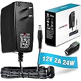 Amazon.com: LE Power Adapter, 2A, AC 100-240V to DC 12V Transformer, 24W Switching Power Supply ...
