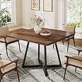 Tribesigns Square Dining Table for 2, 31.5" Industrial Dinner Table ...