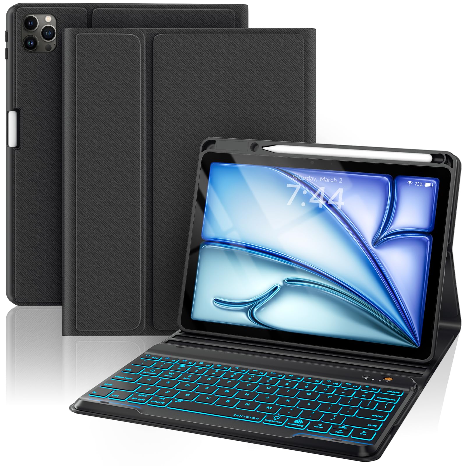 OPAKIT Keyboard Case for iPad Air 13-inch (M2, 2024) & Pro 12.9-inch ...