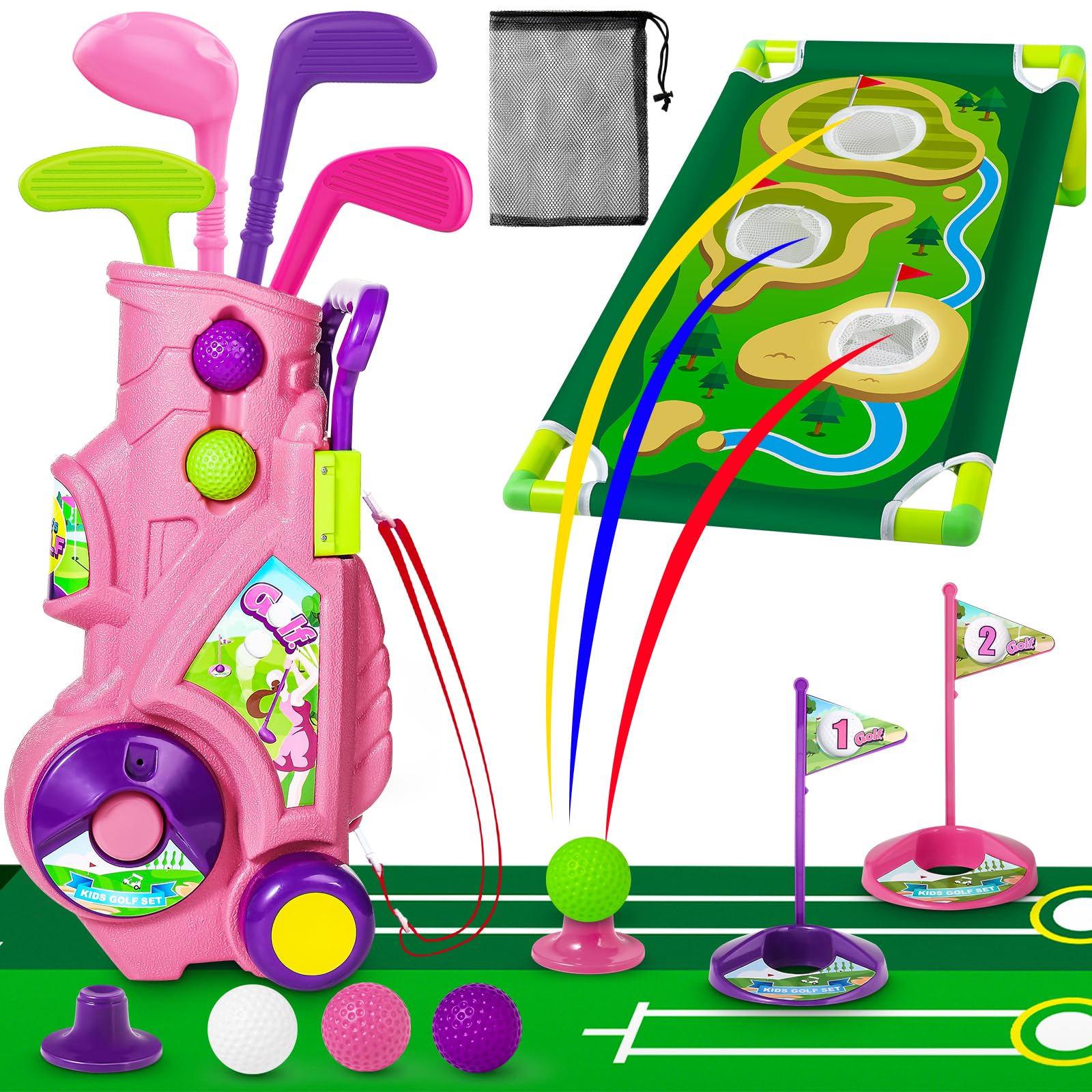 GMAOPHY Golf Club Set for Kids, Indoor Outdoor Sports Toys for Girls ...