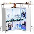 Amazon.com: YITAHOME L Shaped Mini Home Bar Unit for Living Room with ...