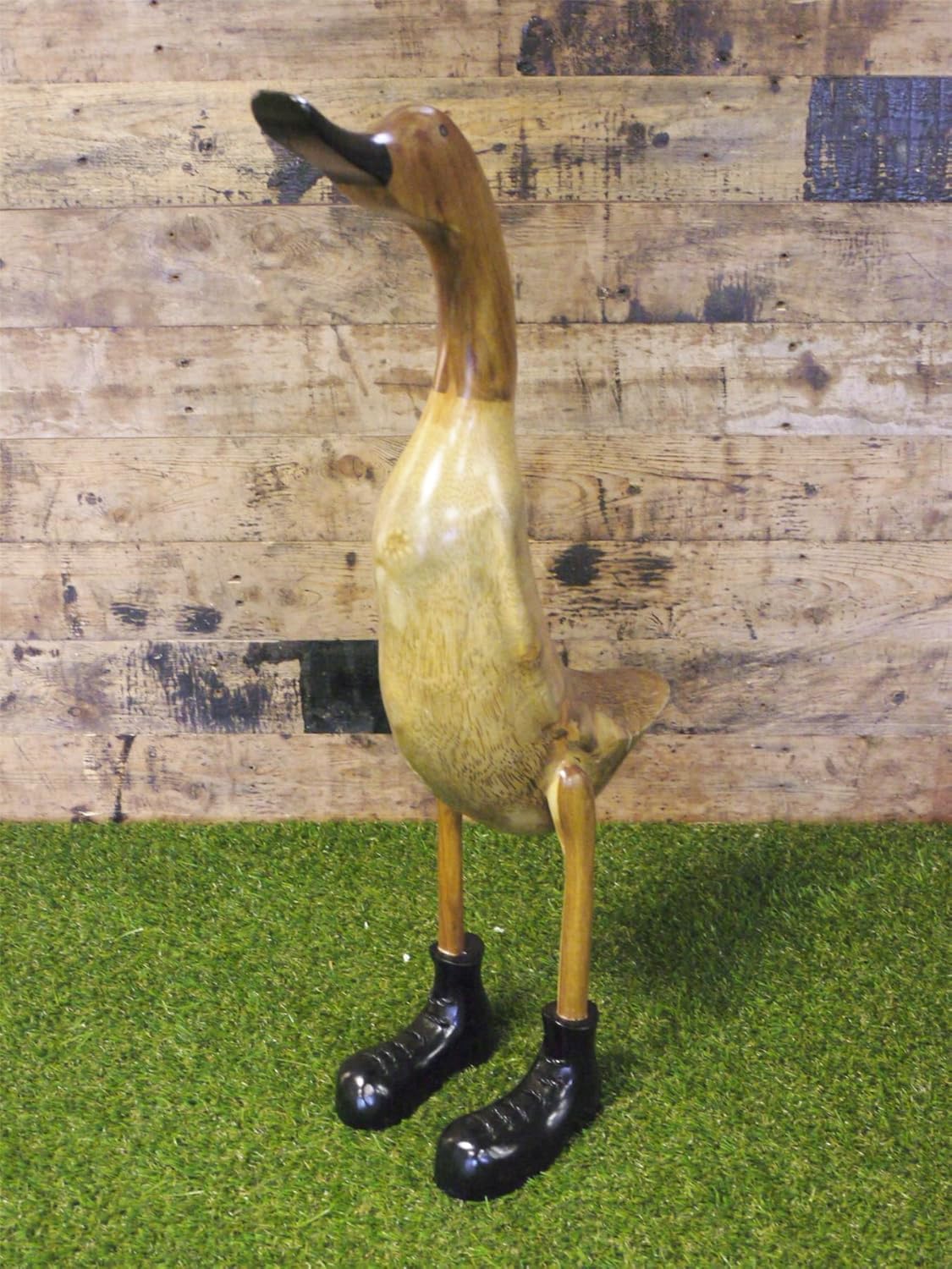 Holz Ente mit Stiefeln (groß-) Garten: Amazon.de: Küche & Haushalt