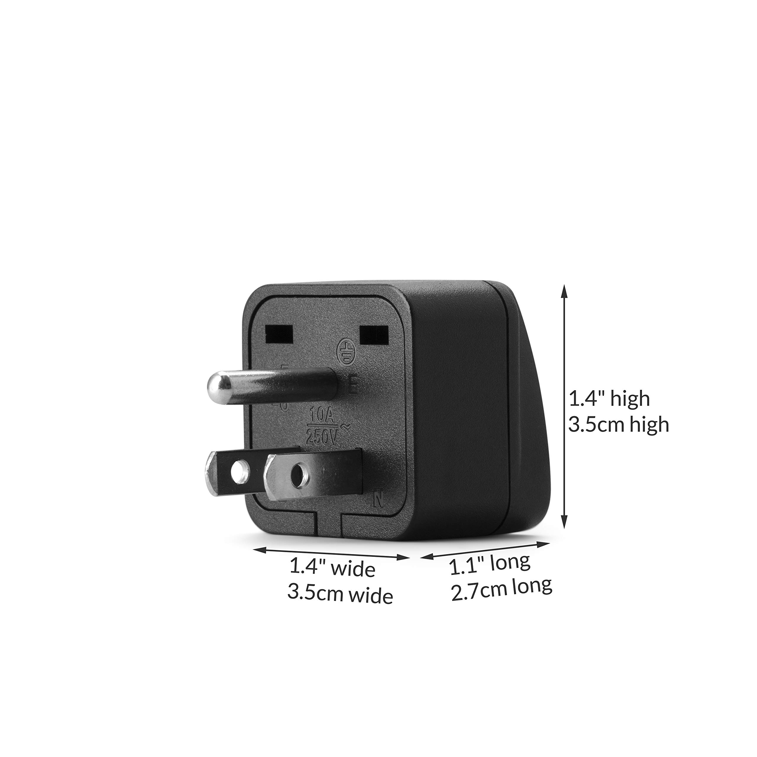 Mua Unidapt US Travel Plug Adapter, EU,AU,UK,NZ,CN,in to USA (Type B ...