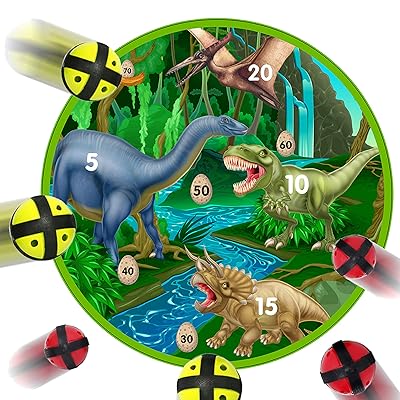 Fun Dinosaur Dart Board Game with 6 Balls Using Nepal | Ubuy