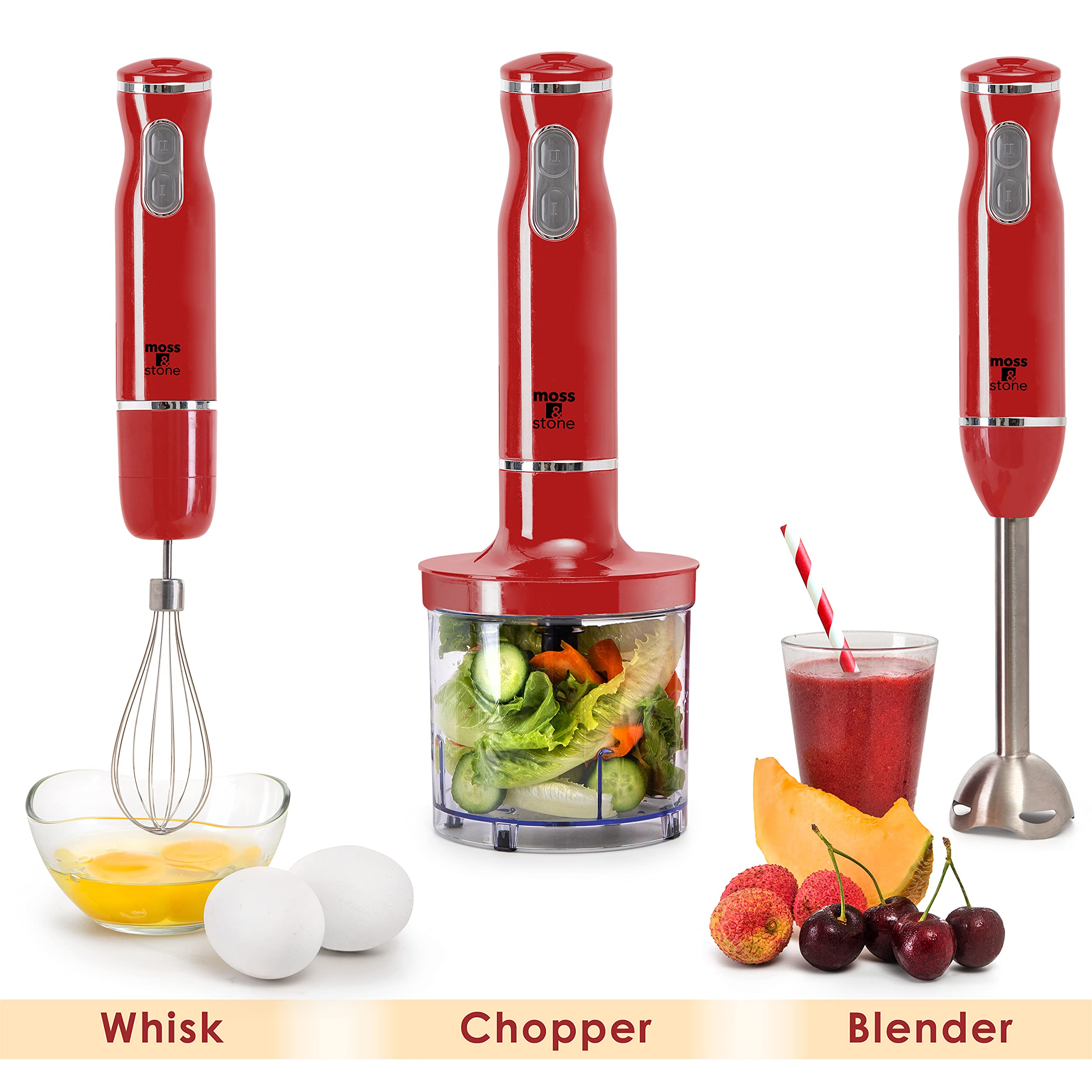 Mua Moss & Stone Electric Hand Blender Set, 300W Immersion Hand Blender ...