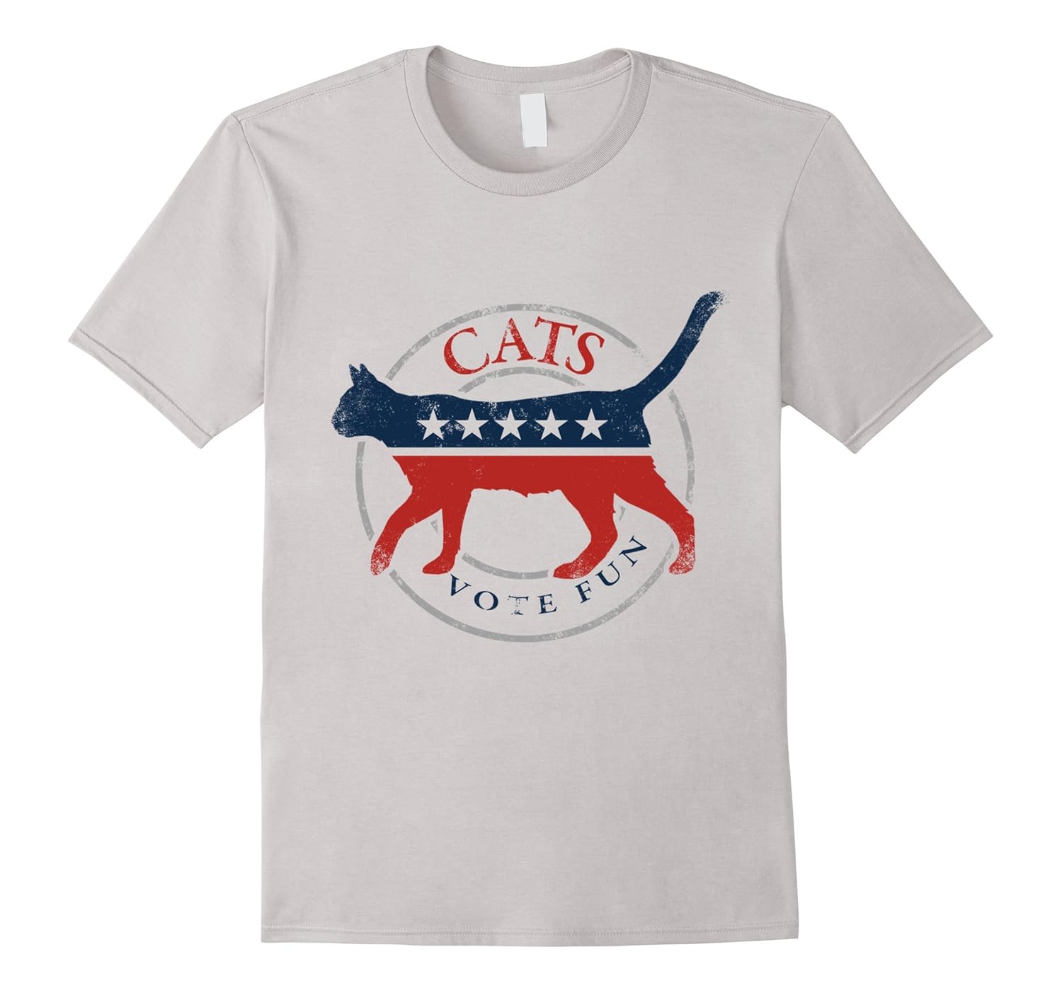 Vote Cat T Shirt, Political Cat Lover T Shirt, Funny Cat Tee-Art ...