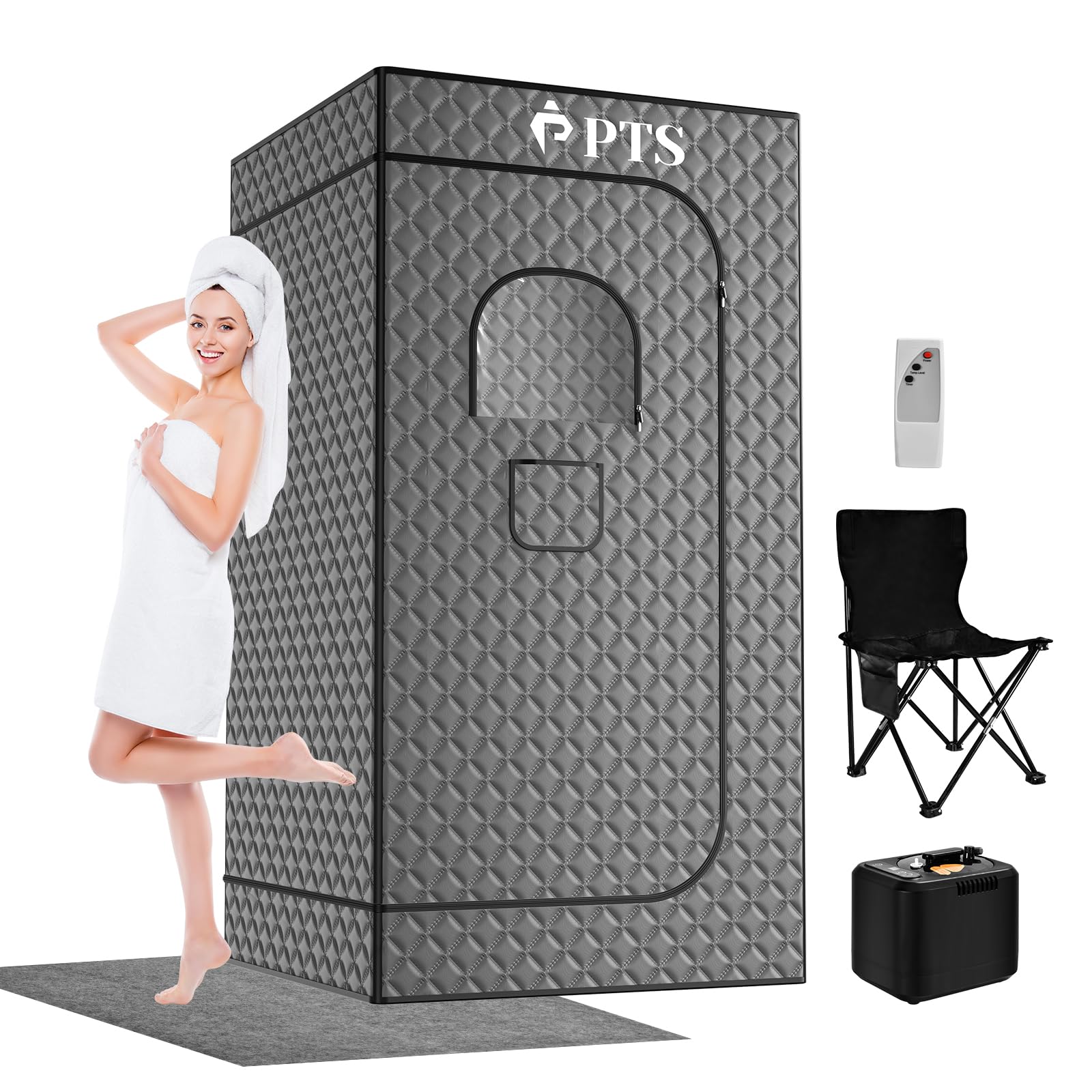 PTS Portable Steam Sauna Box - Thicken Cotton Personal Home Spa Sauna ...