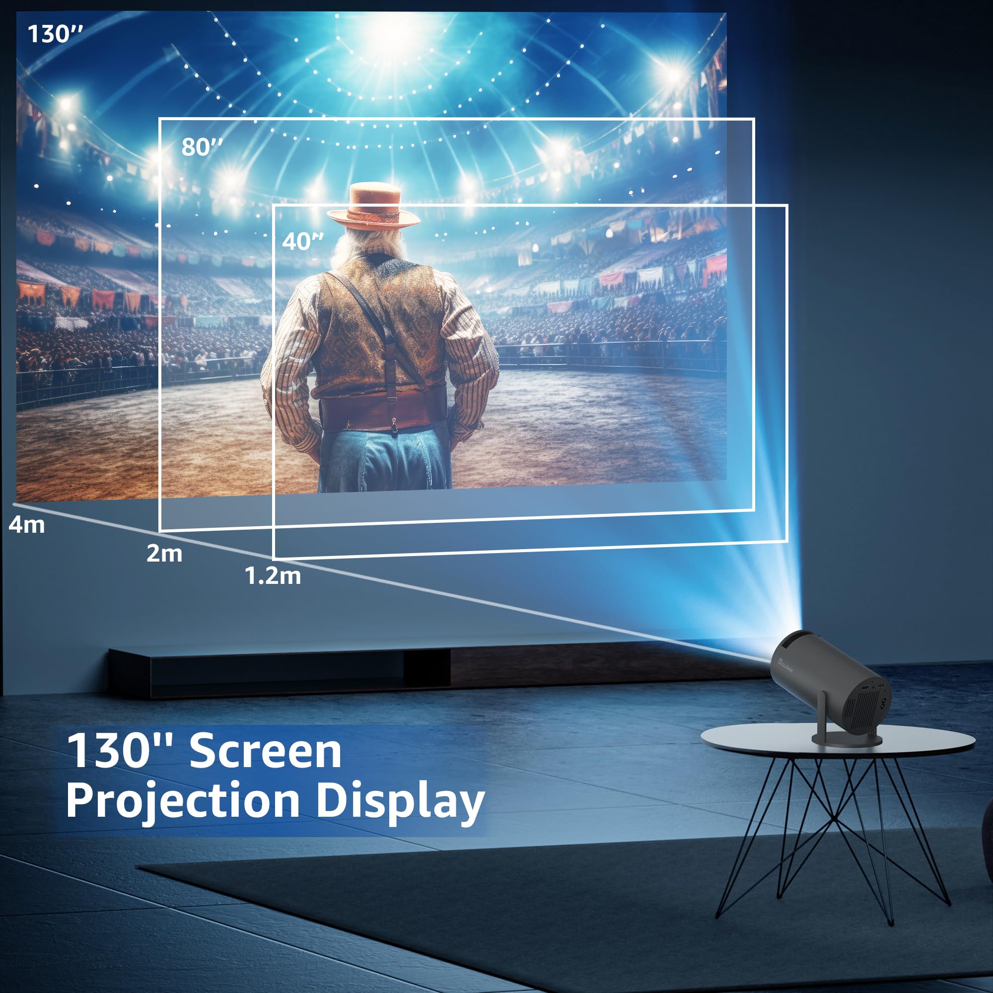 Mua aubor Mini Projector with Android TV 11.0, Support 1080P Smart ...