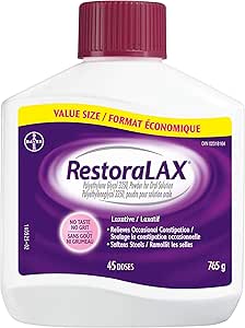 RestoraLAX Powder Laxative, Effective Relief, No Taste, No Grit, No Gas ...