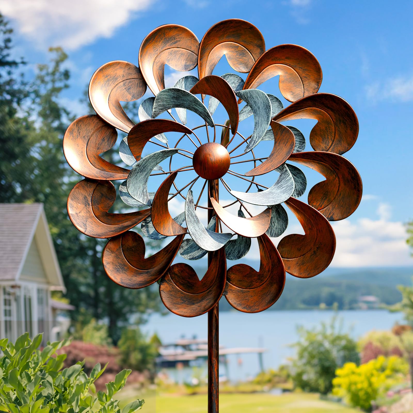 Pure Echo Metal Wind Spinner Outdoor, Wind Spinners for Yard and Garden ...