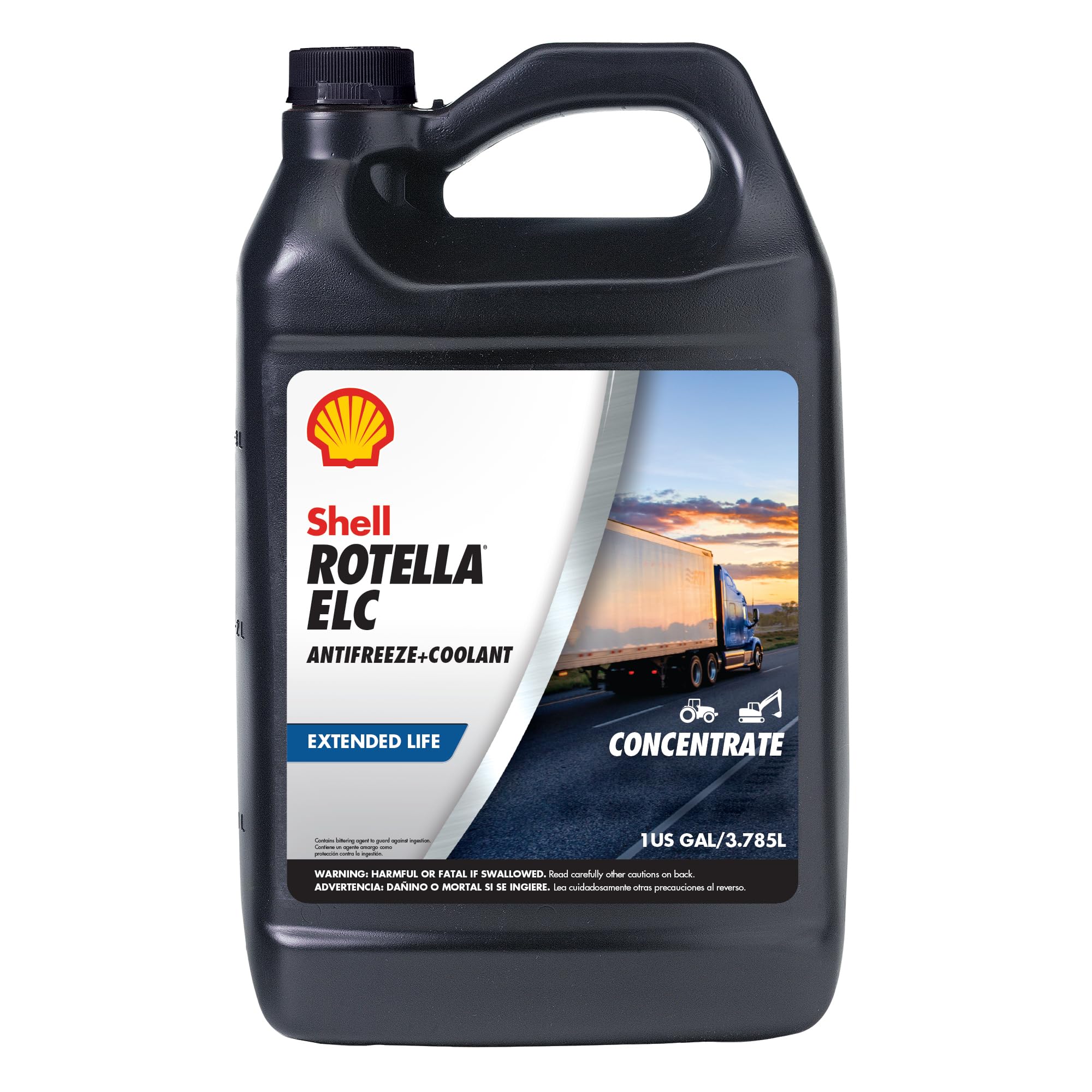 Shell Rotella ELC Antifreeze + Coolant, Extended Life, 1 US GAL/3.785L ...