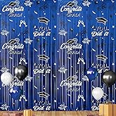 Amazon.com : 2025 Graduation Foil Fringe Curtains, 2 Pack 3.2×6.5 ft ...