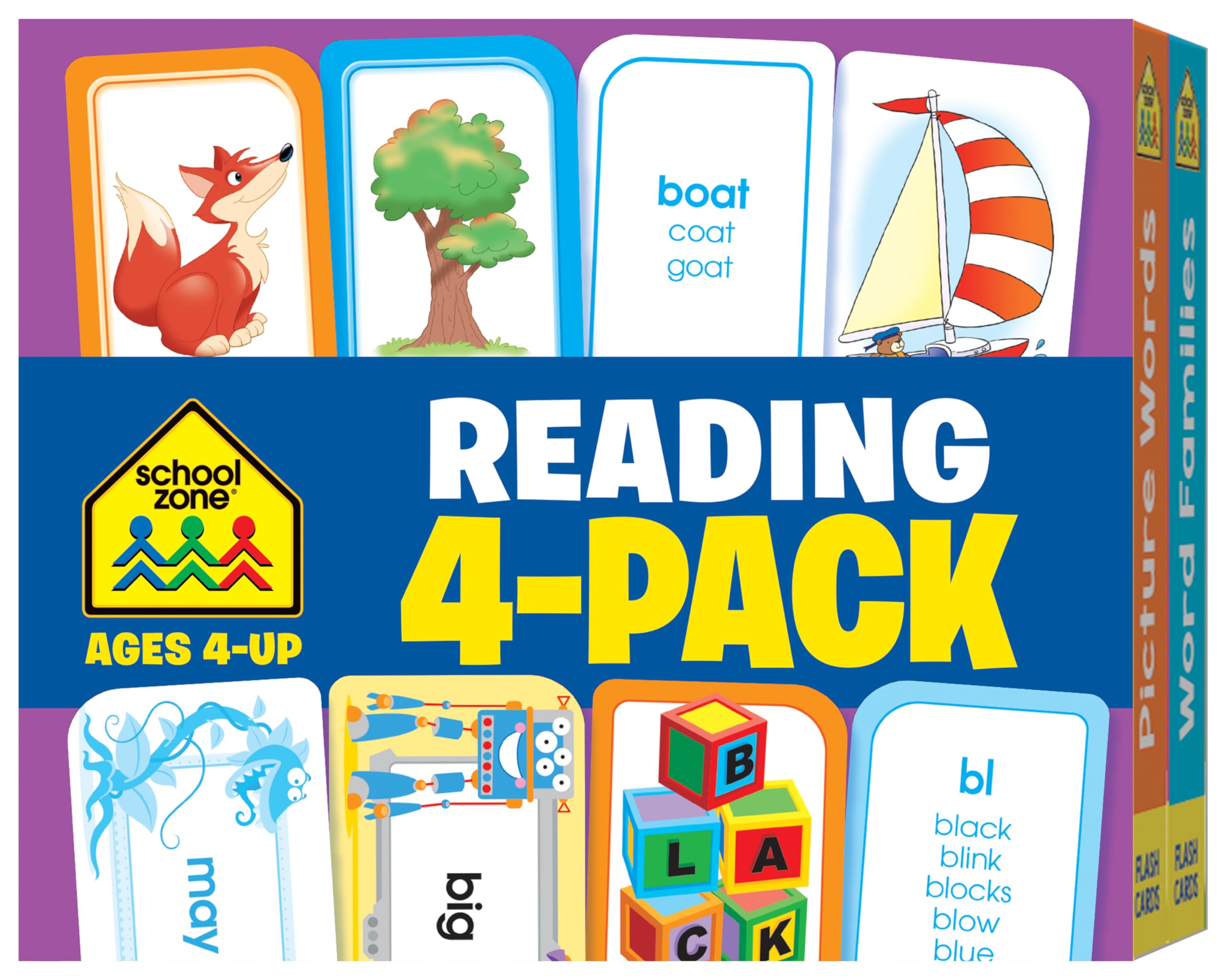 Mua School Zone Reading 4-Pack Flash Cards: 224 Cards, Preschool ...