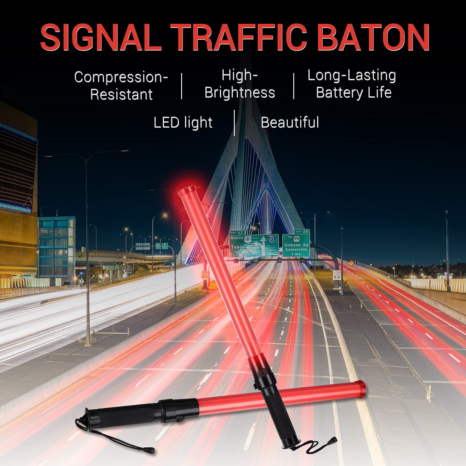 Mua 12 Pcs Signal Traffic Wand Safety Traffic Control Wand Lighted ...