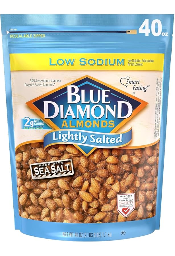 Amazon.com : Blue Diamond Almonds, Roasted Salted, 19.2-Ounce