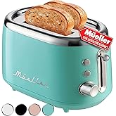 Amazon.com: Mueller Retro Toaster 2 Slice with 7 Browning Levels and 3 ...