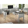 Amazon.com: Whalen® Lagron 60"W Wood L-Shaped Corner Desk, Arctic White ...
