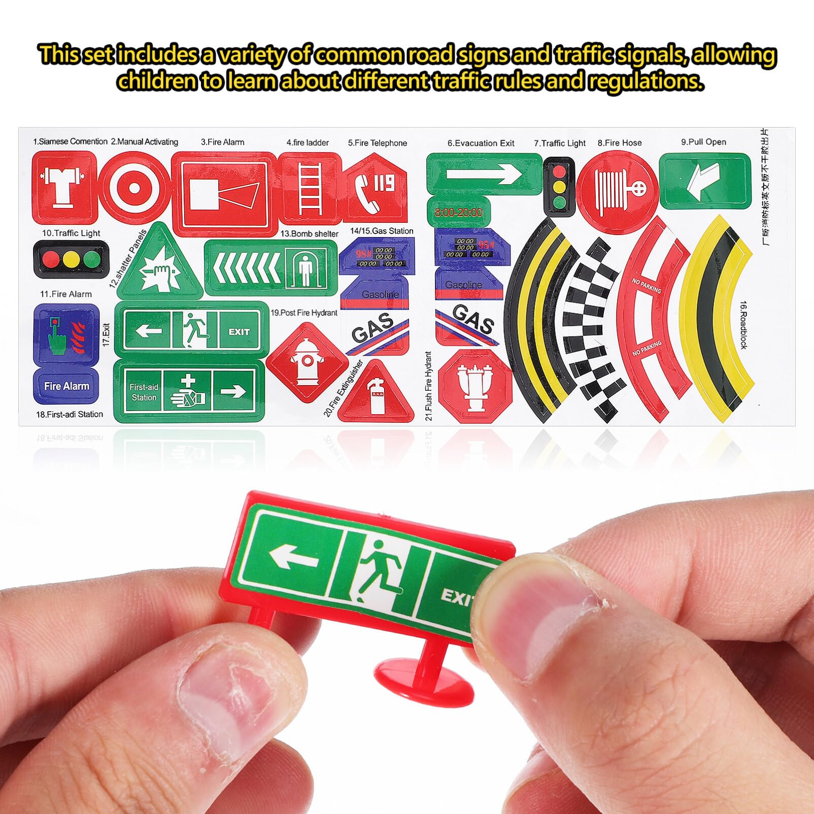 Mua Gadpiparty 28 Pcs Mini Traffic Signs Play Traffic Signs Street ...