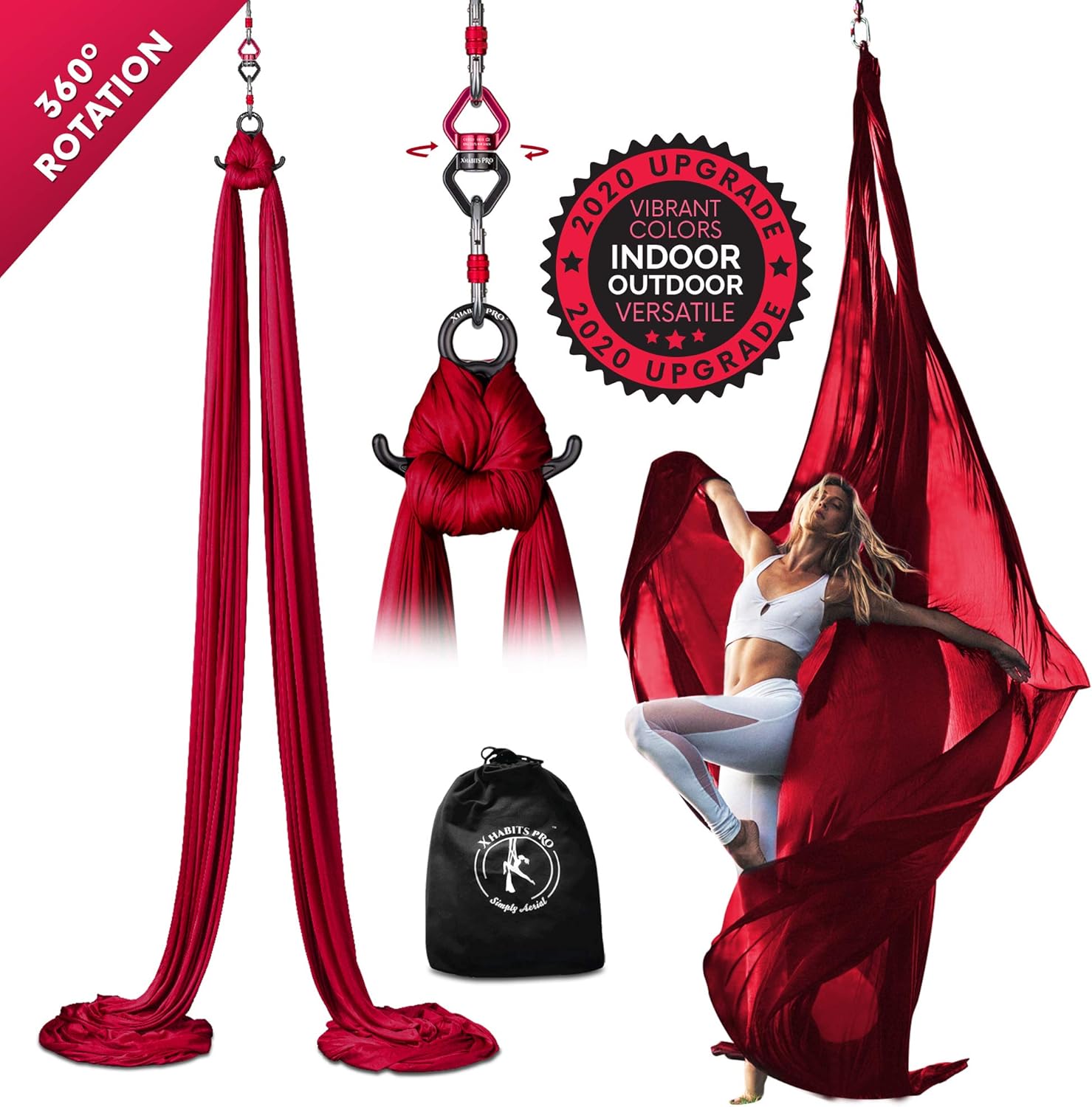 Amazon.com : Professional 11 Yards Aerial Silks Equipment for All ...