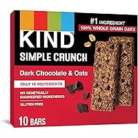 Amazon.com: KIND Simple Crunch Bars, Dark Chocolate & Oats, 56 Oz, 40 ...