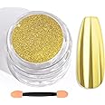 Amazon.com: Saviland Gold Chrome Nail Powder - 1g Metallic Mirror ...