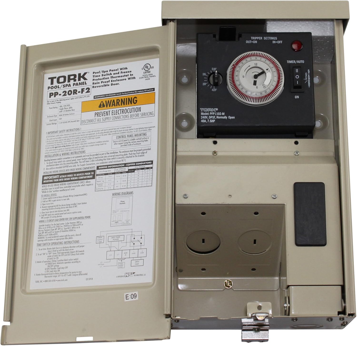 Switches & Outlets TORK NSI 7 DAY DIGITAL TIME SWITCH FREEZE PROTECTION ...