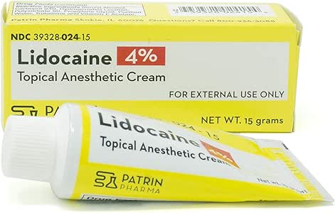 Amazon.com: Lidocaine 4% Pain Relieving Topical Anesthetic Cream, 15 ...