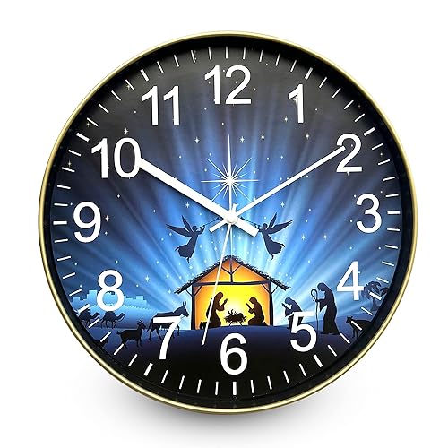 The Prayer Clock (Nativity Verion) 12" with Hourly Bible Passages ...
