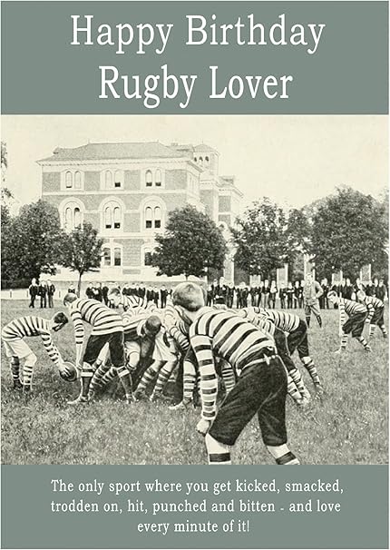 Rugby Happy Birthday Card: Amazon.co.uk: Office Products