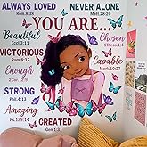 Amazon.com: Buiory Black Girl Wall Decals You are Beautiful Wall Stickers Inspirational Quote ...