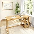 Amazon.com: Plank+Beam Computer Desk with Shelves, Simple Desk for ...