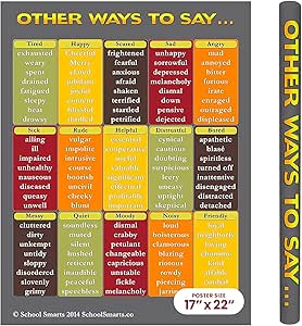 Amazon.com : 17” x 22” School Smarts Laminated Synonyms Wall Poster for ...