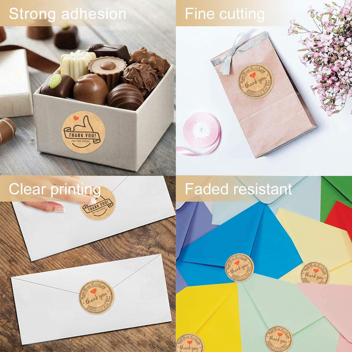 Bowarepro Thank You for Your Support Stickers & Thank You Stickers, 1 ...