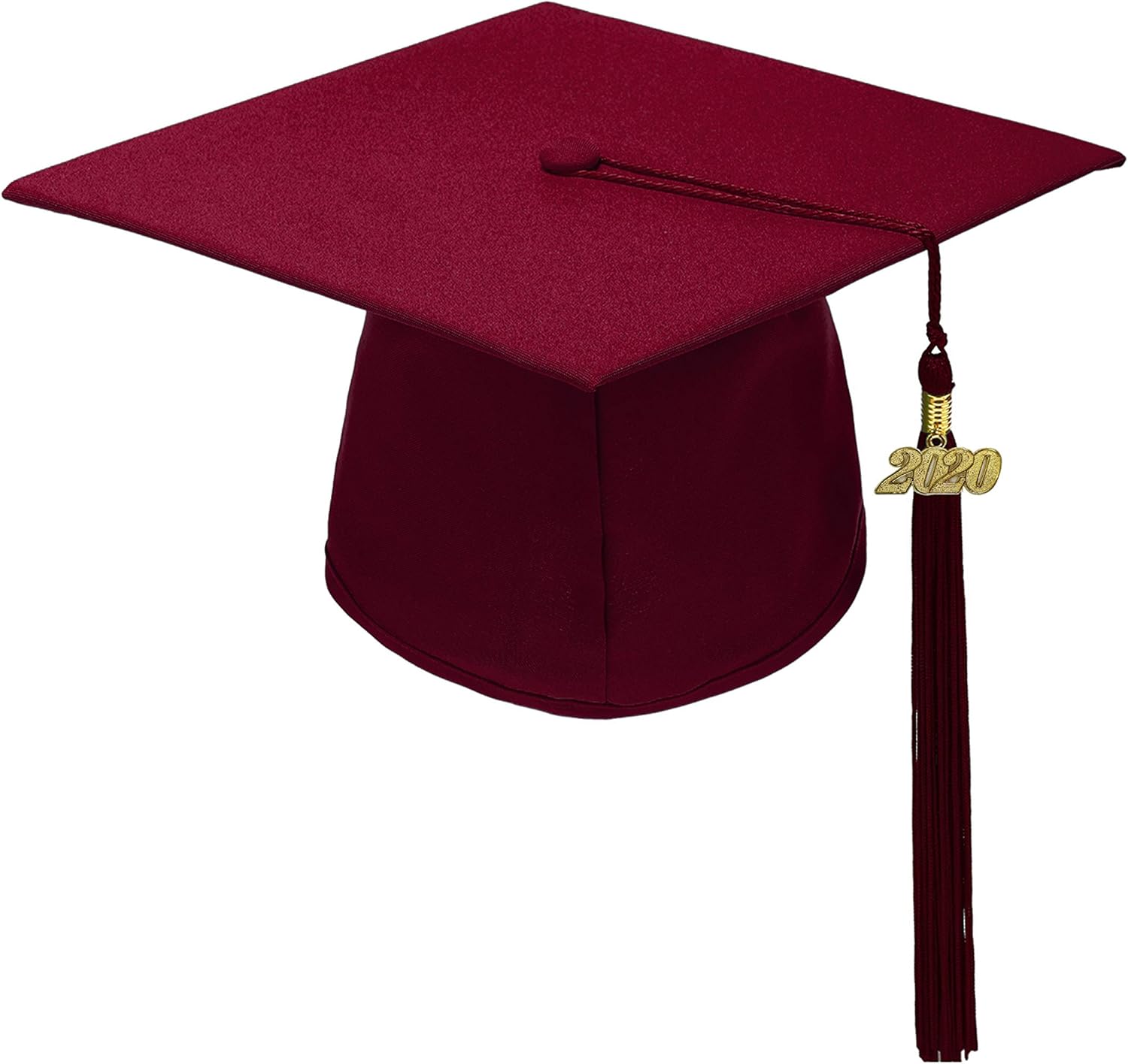 Annhiengrad Unisex Adult Matte Graduation Cap with Tassel 2019,Maroon ...