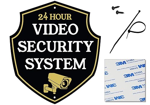 Warning 24 Hour Security Camera Sign | Professional Classic Design ...