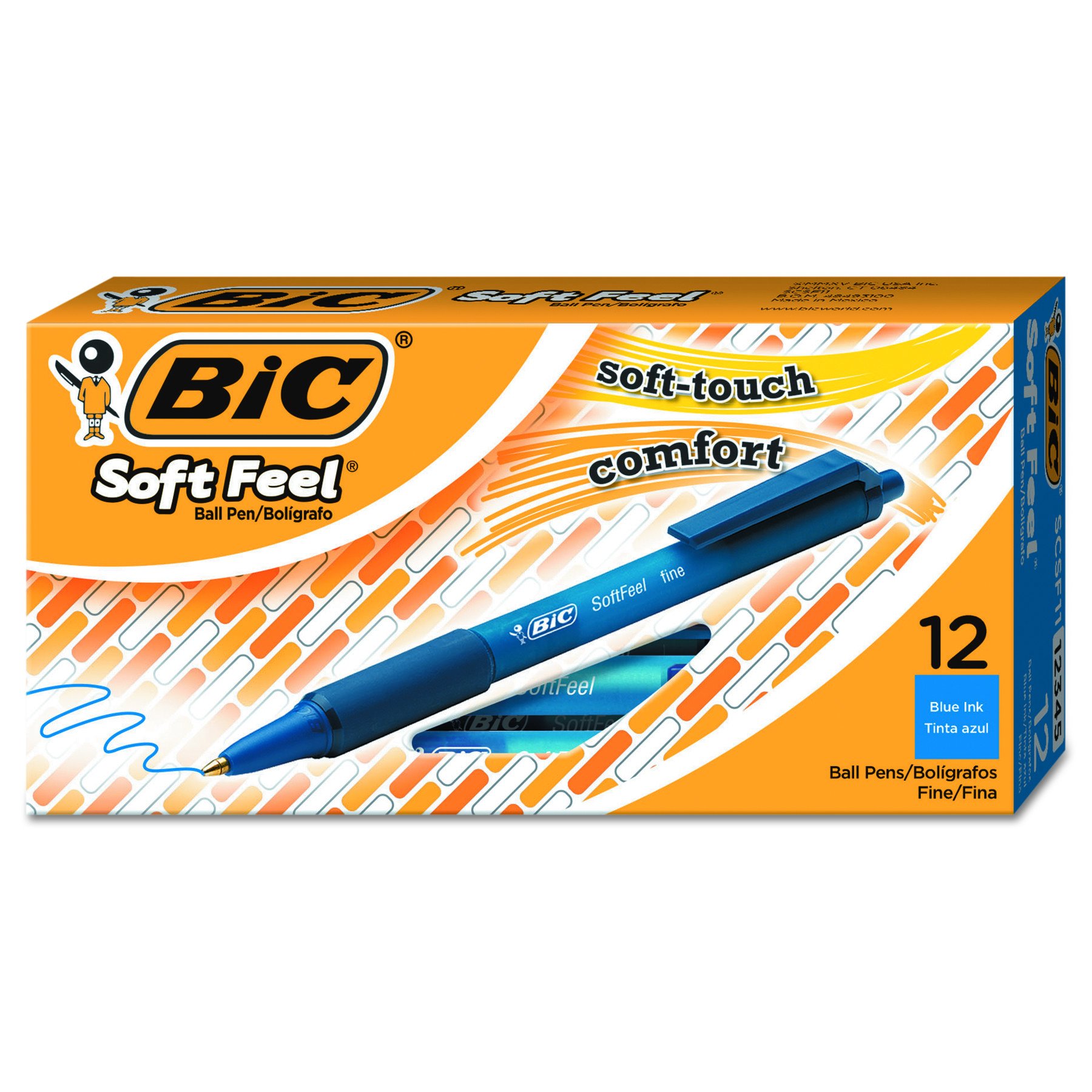 Mua Soft Feel Ball Pen, Blue, Fine Point, 12-Count trên Amazon Mỹ chính ...