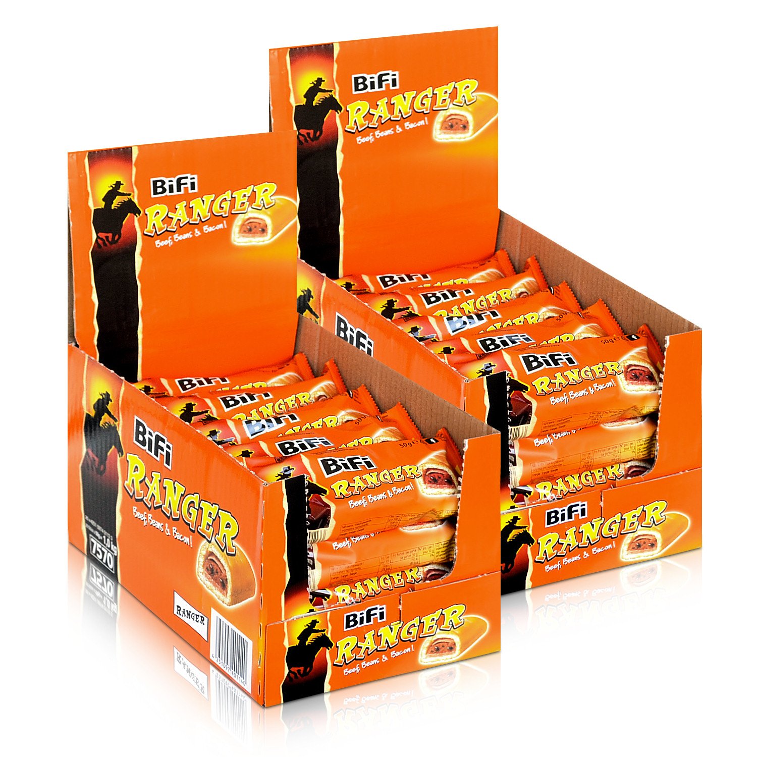 2x BiFi Ranger Beef, Beans & Bacon 20 stk. je 50g Weizengebäck: Amazon ...