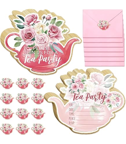 4d Birthday Tea Party Invitations