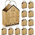 Amazon.com: 12 Pieces House Shaped Gift Bags Paper Gift Bags with ...