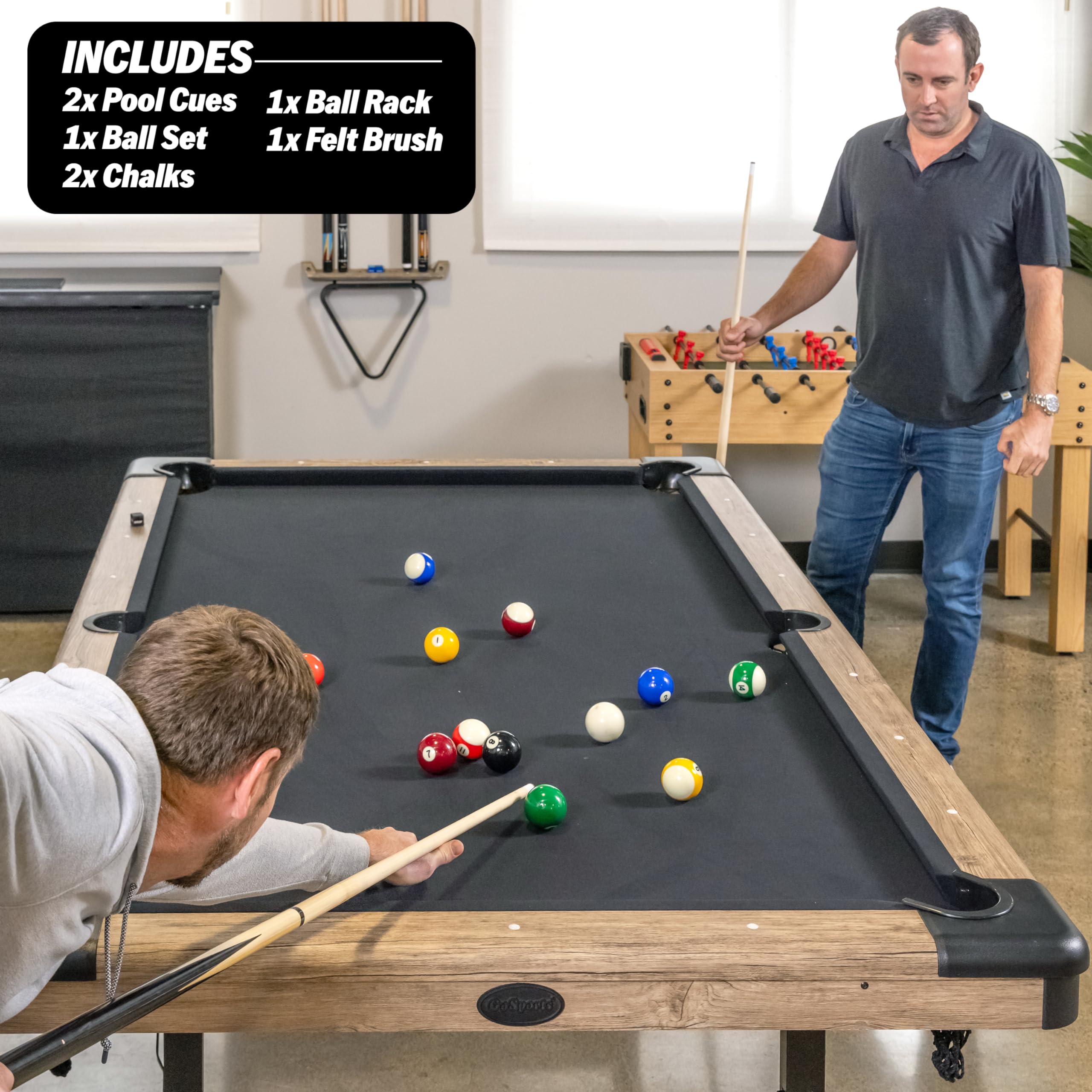 Mua GoSports 7 or 8 ft Portable Pool Table - No Assembly Required ...