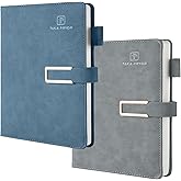 Amazon.com : 2-Pack Ruled Journal Notebook Bulk,Hardcover Magnetic ...