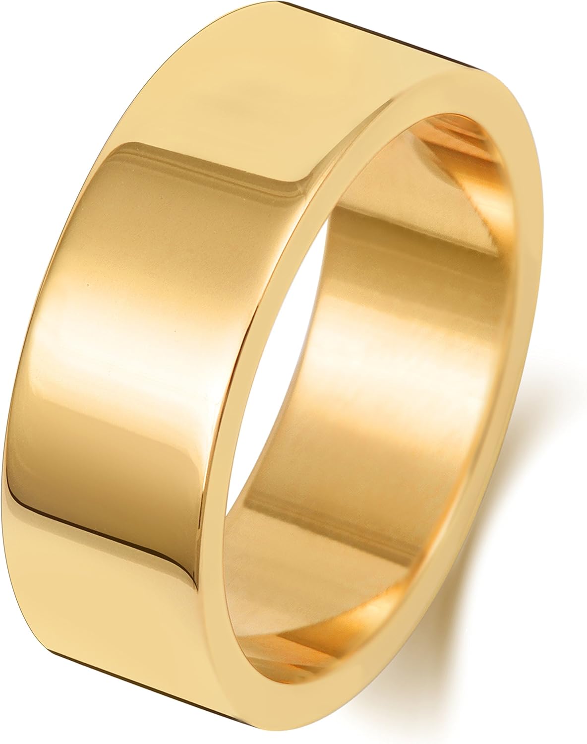 Heavy 9ct Gold 7mm Flat Men/Ladies Wedding Band/Ring WJS24659KY: Amazon ...