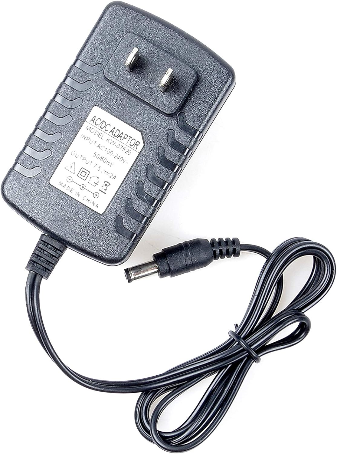 Amazon.com: DC 7.5V 2A Power Supply Adapter, AC 100-240V to DC 7.5V ...