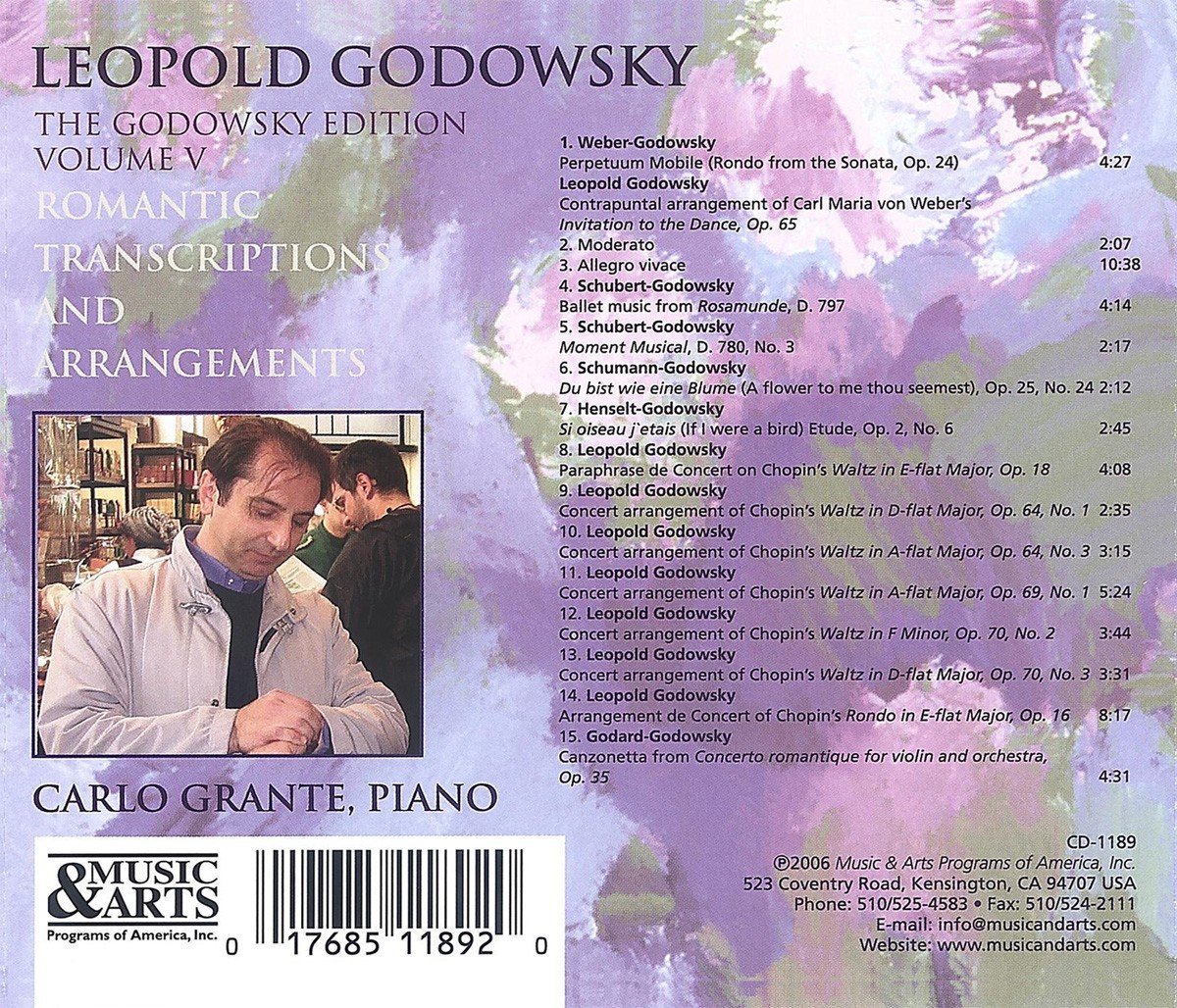 Godowsky Edition Vol. V: Romantic Transcriptions & Arrangements by ...