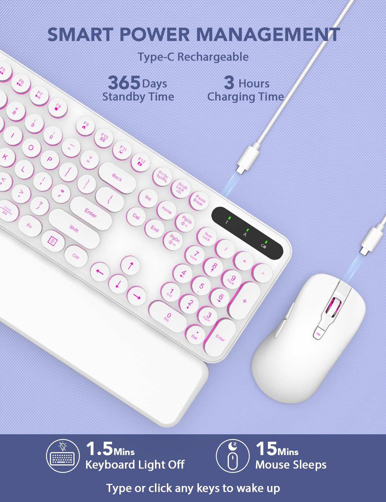 Mua Wireless Keyboard and Mouse Combo - Light Up Letters, Magnetic ...