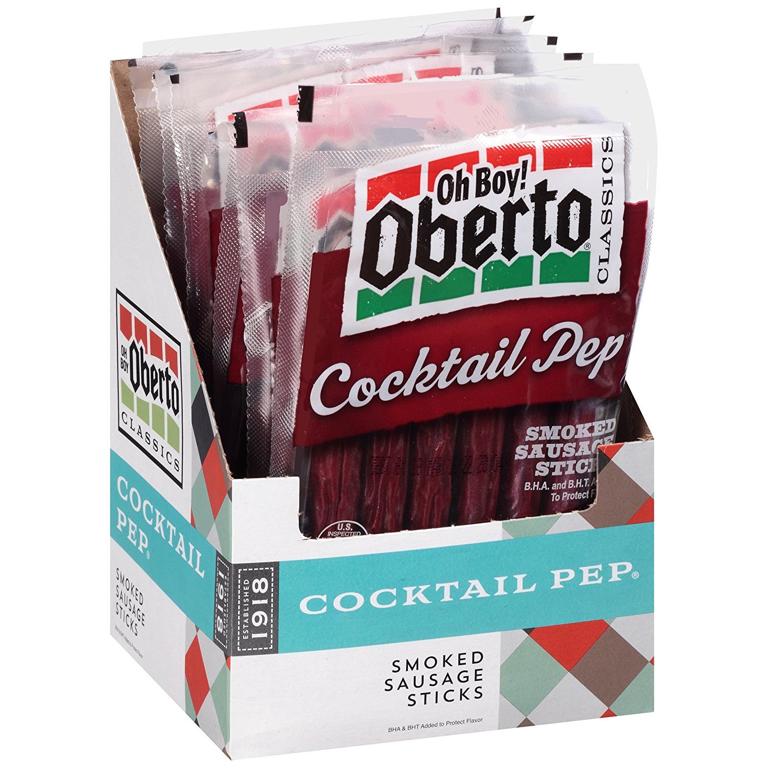 Amazon.com: Oh Boy! Oberto Classics Smok A Roni Smoked Sausage Sticks ...